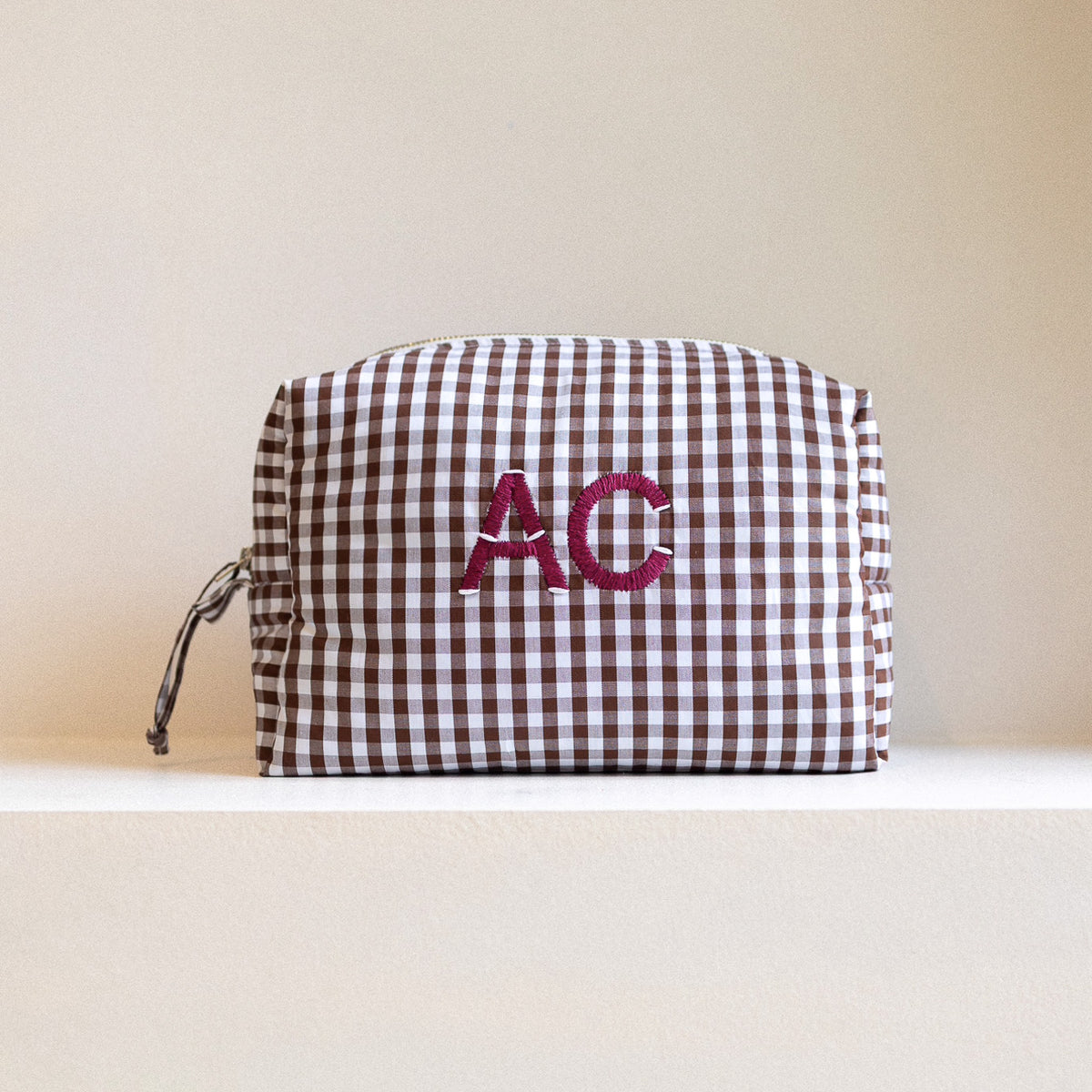 Pouch - Vichy Brown – Cajou